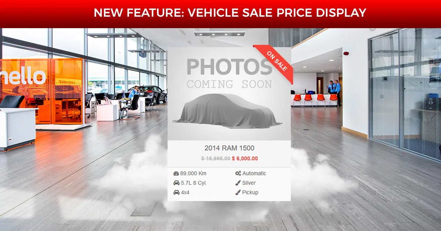 New Feature: Vehicle Sale Price Display | AutoPro.io | Car Dealer Software